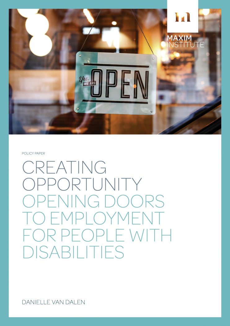 Disability & Employment Research Series - Maxim Institute